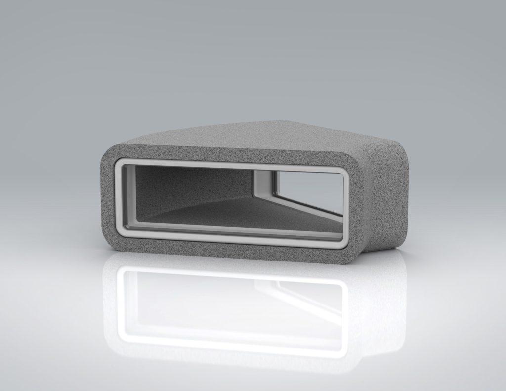 Thermal 204x60mm Rectangular Horizontal 45° Bend with Female Click & Lock Fittings – Verplas | A ...