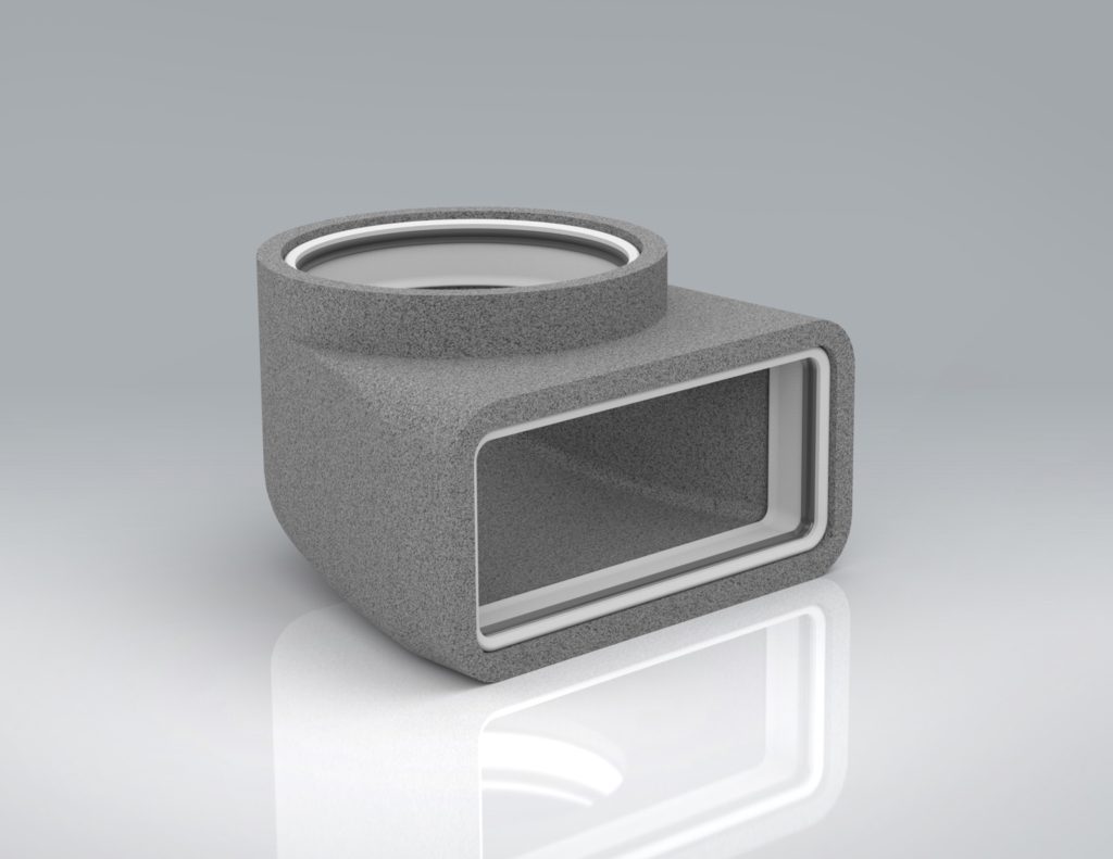 Thermal 220x90mm Plenum with 160mm Spigot – Verplas | A Breath of Fresh Air