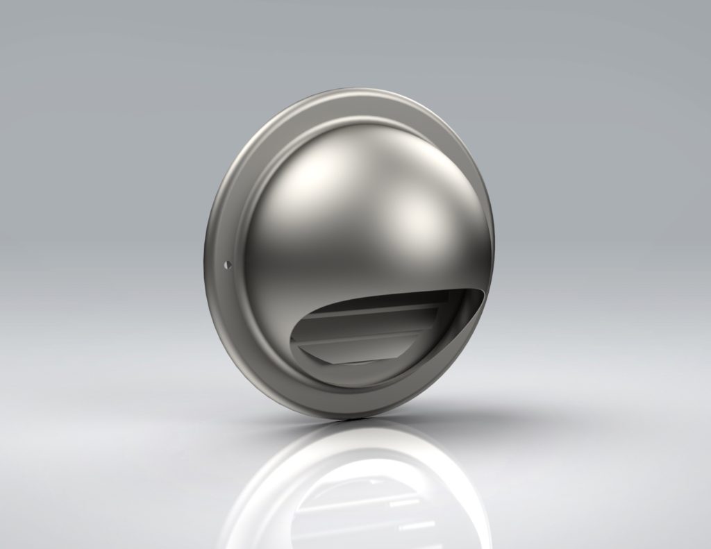 100mm Stainless Steel Bull Nose Outlet with Fixed Louvres – Verplas | A ...