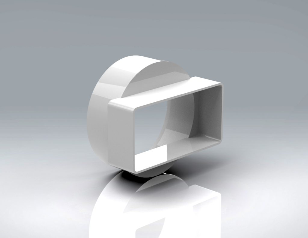 110x54mm Short Rectangular to Round Adaptor Female – Verplas | A Breath ...