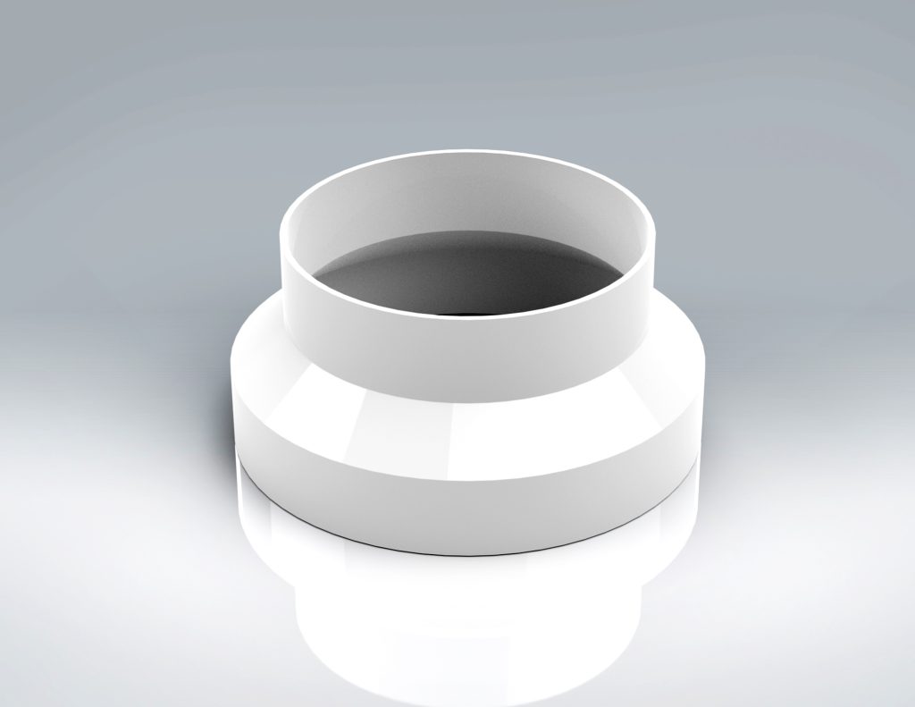 100mmØ 125mm Round Reducer – Verplas | A Breath of Fresh Air